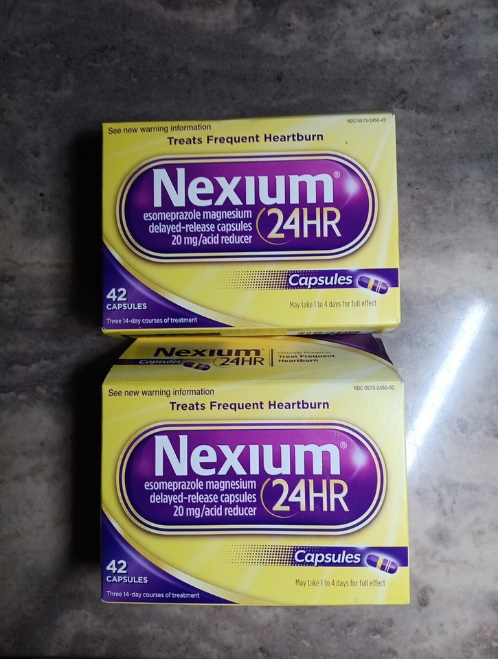 2 Boxes (NIB) Nexium 24hr -- 42 In Each--84 Total Exp. 2026 | eBay