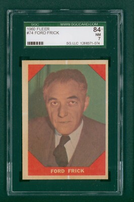 1960 Fleer Baseball Card - #74 Ford Frick SGC 7 NM | eBay
