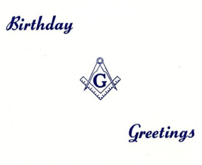 Signed Vintage Masonic Birthday Card Oak Park Lodge No 540 Dutton ...
