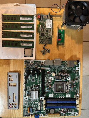 pc parts bundle ddr3 Motherboard with iO shield/ram/cpu/cpu cooler & Tv ...