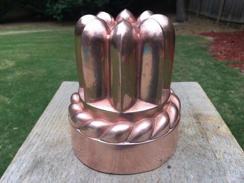 ANTIQUE VICTORIAN COPPER CAKE JELLY MOLD TIN LINED 19th c BENHAM ...
