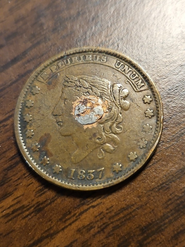 1837 "Not One Cent for Tribute" "Millions for Defence" Hard Times Token ...