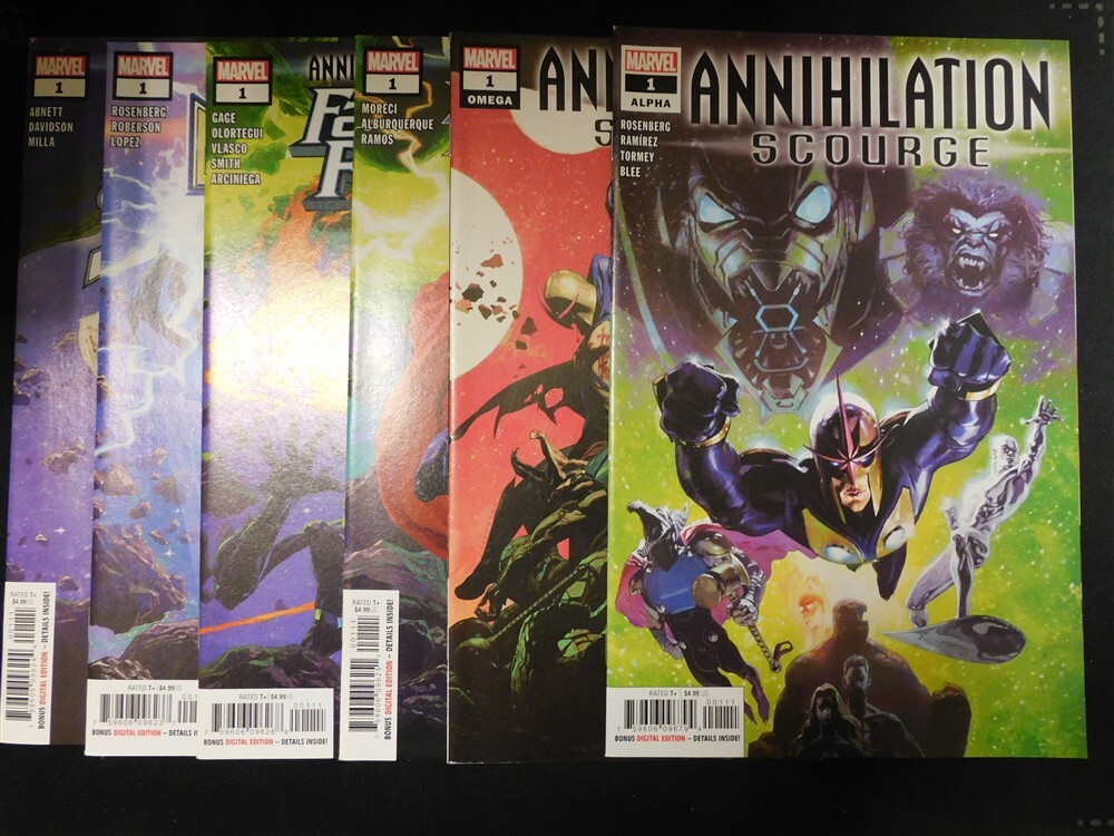 ANNIHILATION SCOURGE 1 ALPHA OMEGA NOVA BETA RAY BILL SILVER SURFER FF ...
