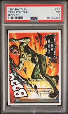 PSA 7 Trap For The Riddler RC Rookie Card #45 1966 Topps Batman Card ...