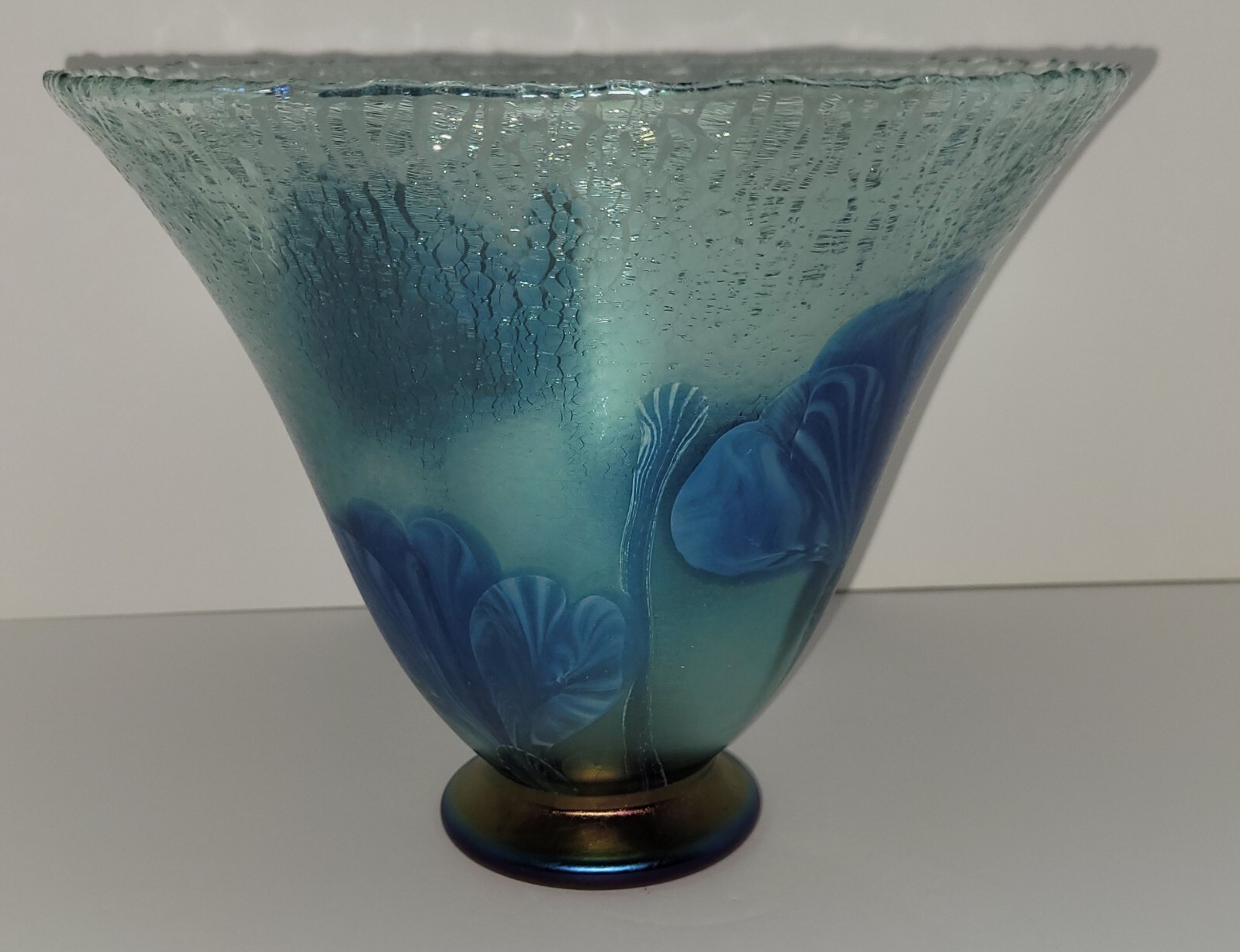 Vintage Signed Richard Satava Iridescent Art Glass Vase 1522 | eBay