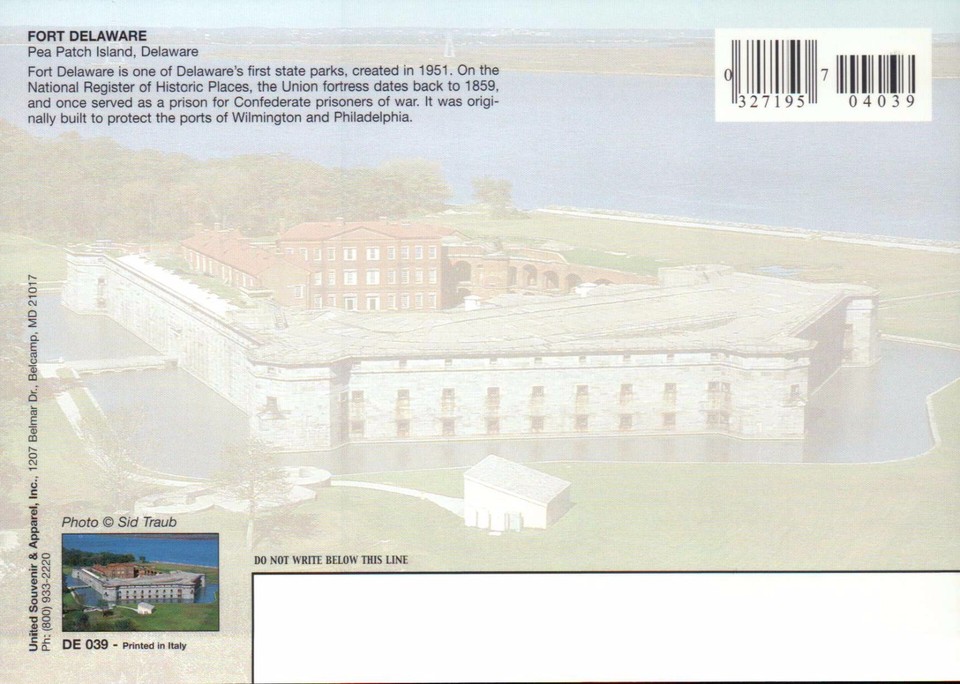 Fort Delaware Pea Patch Island Confederate Civil War Prisoners Military ...