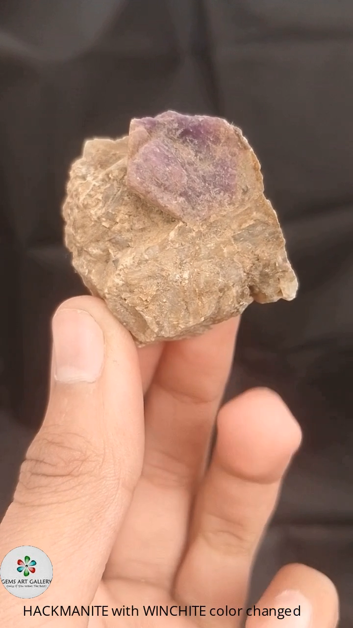 100% natural HACKMANITE with WINCHITE~color-changed 48g specimen 30*33 ...