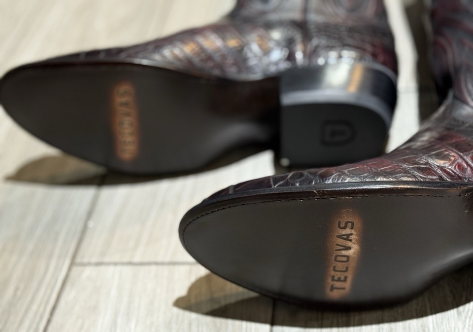 Tecovas Men's the Cooper Cherry Nile Crocodile Cowboy Boots Size 10.5D ...