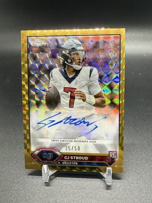 2023 Topps Composite CJ Stroud Auto RC Chrome Gold Geometric Rookie ...