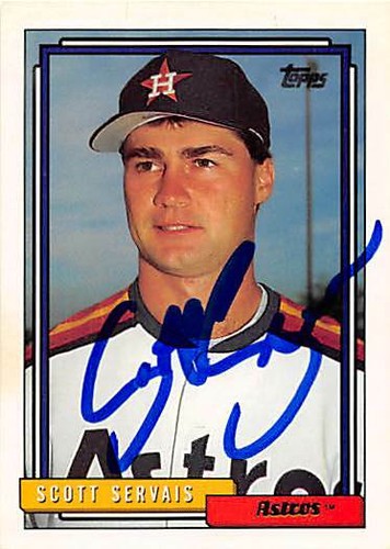 Scott Servais autographed baseball card (Houston Astros) 1992 Topps ...