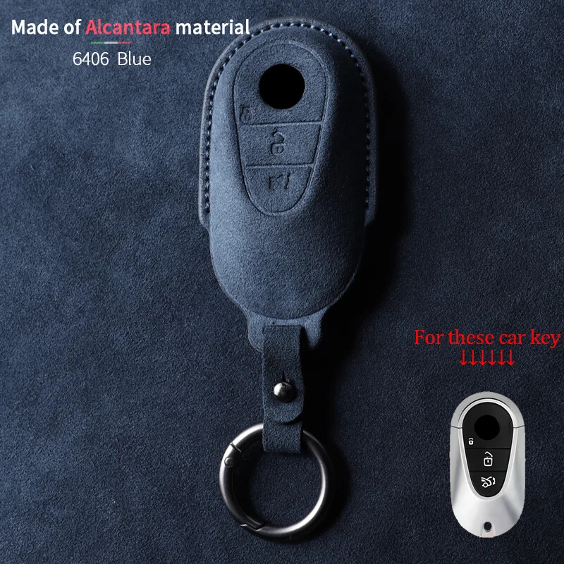 Suede car key case Cover for Mercedes BENZ W176 W177 W205 W206 W212 213 ...