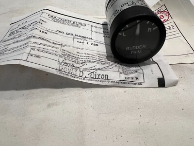 Rudder trim indicator with 8130 P/N 720-185 cracked glass face | eBay