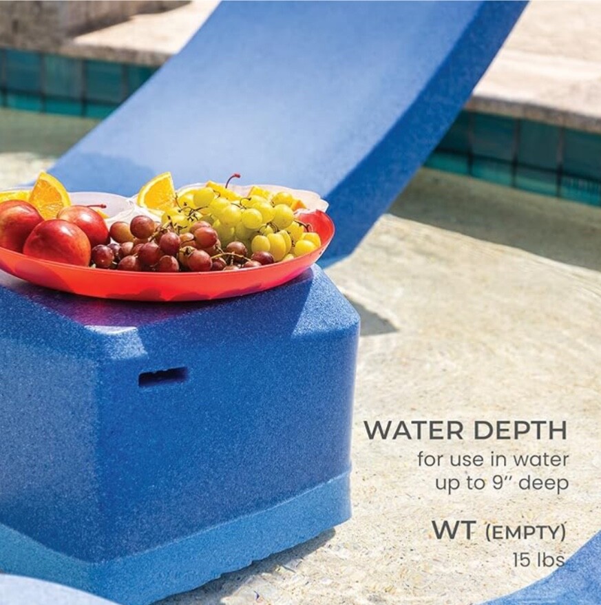 Aqua Outdoors - Small Side Table - for Inside Pool, Sun Shelf & Patio ...