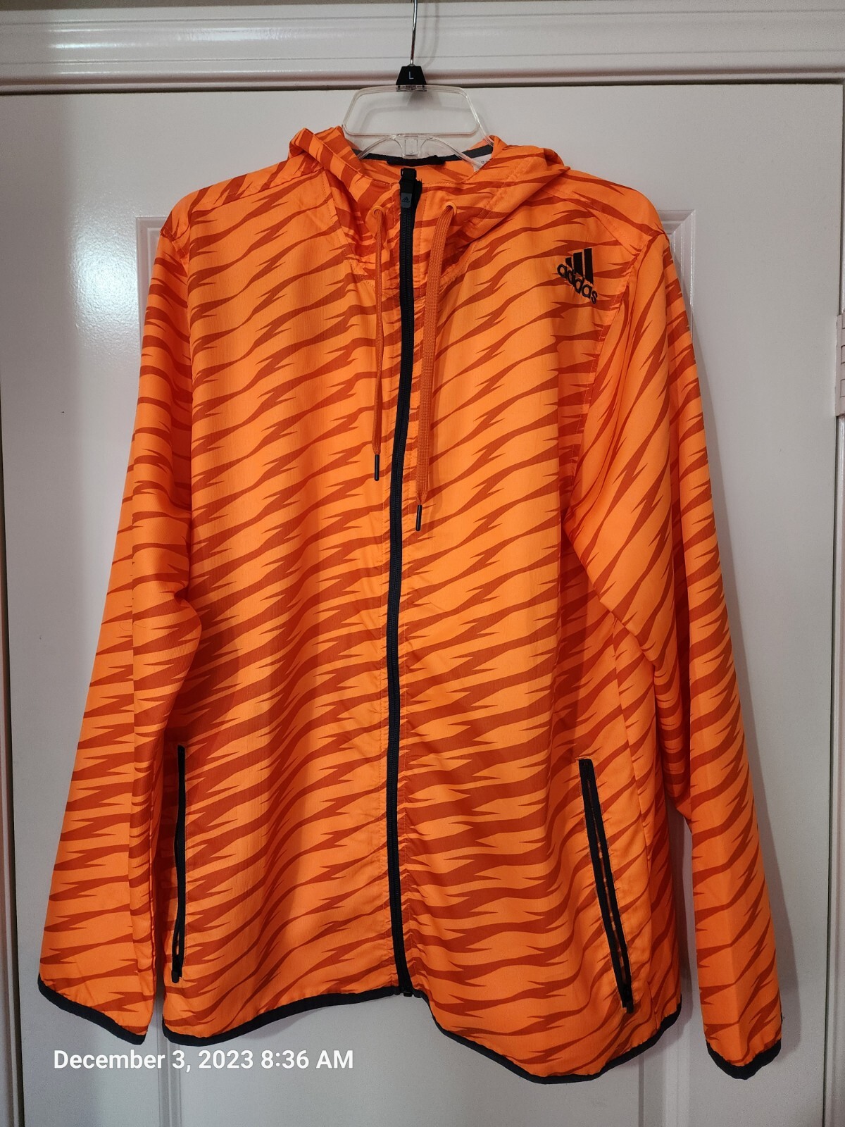 Adidas Shockwave Windbreaker jacket Men's large Orang… - Gem
