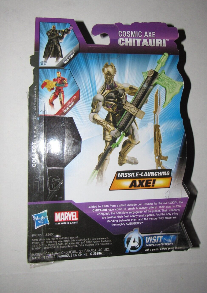 Marvel Universe 3.75 figure Avengers Movie series Cosmic Axe Chitauri ...