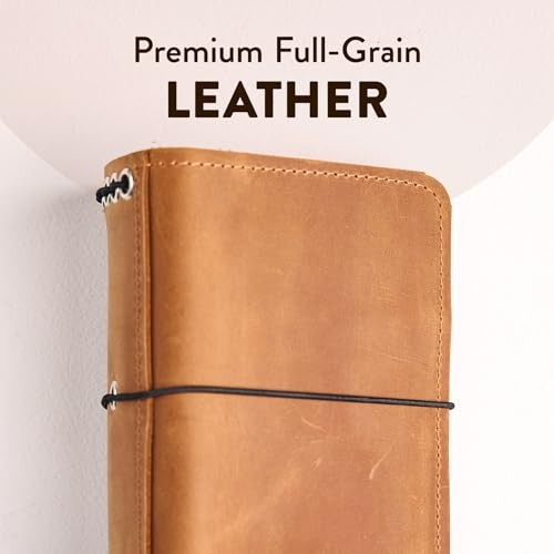TORAKIP Leather Journal Cover – Handmade Refillable Notebook Cover Fits ...