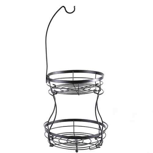 2-Tier Fruit Baskets with Banana Holder Standing Daily Kitchen Modern ...