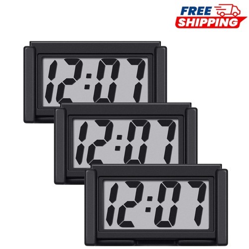 Versatile Self-Adhesive Mini Digital Clocks: Set of 3 for On-the-Go ...