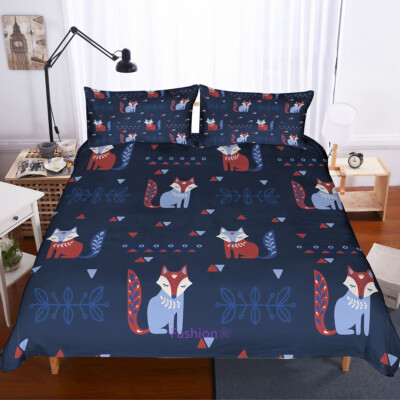New Fox Queen/King/Double/Single Size Bed Duvet Quilt Doona Cover Set ...