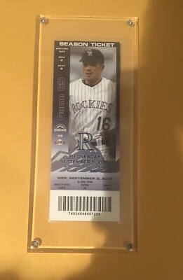 Barry Bonds 762 Home Run Record Full Ticket Season 9/5/2007 | eBay