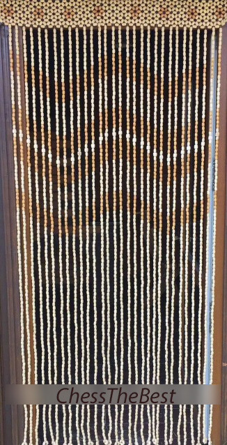 Bead Curtain Doorway, Wood String Beads Curtains, Handmade Wooden ...