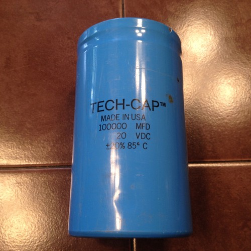 Tech-Cap 100,000 MFD, 20 VDC Can Condenser Capacitor. | eBay