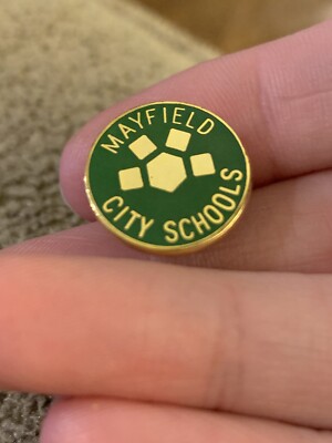 Vintage Mayfield City Schools Gold Tone Enamel Lapel Pin (GW2) | eBay