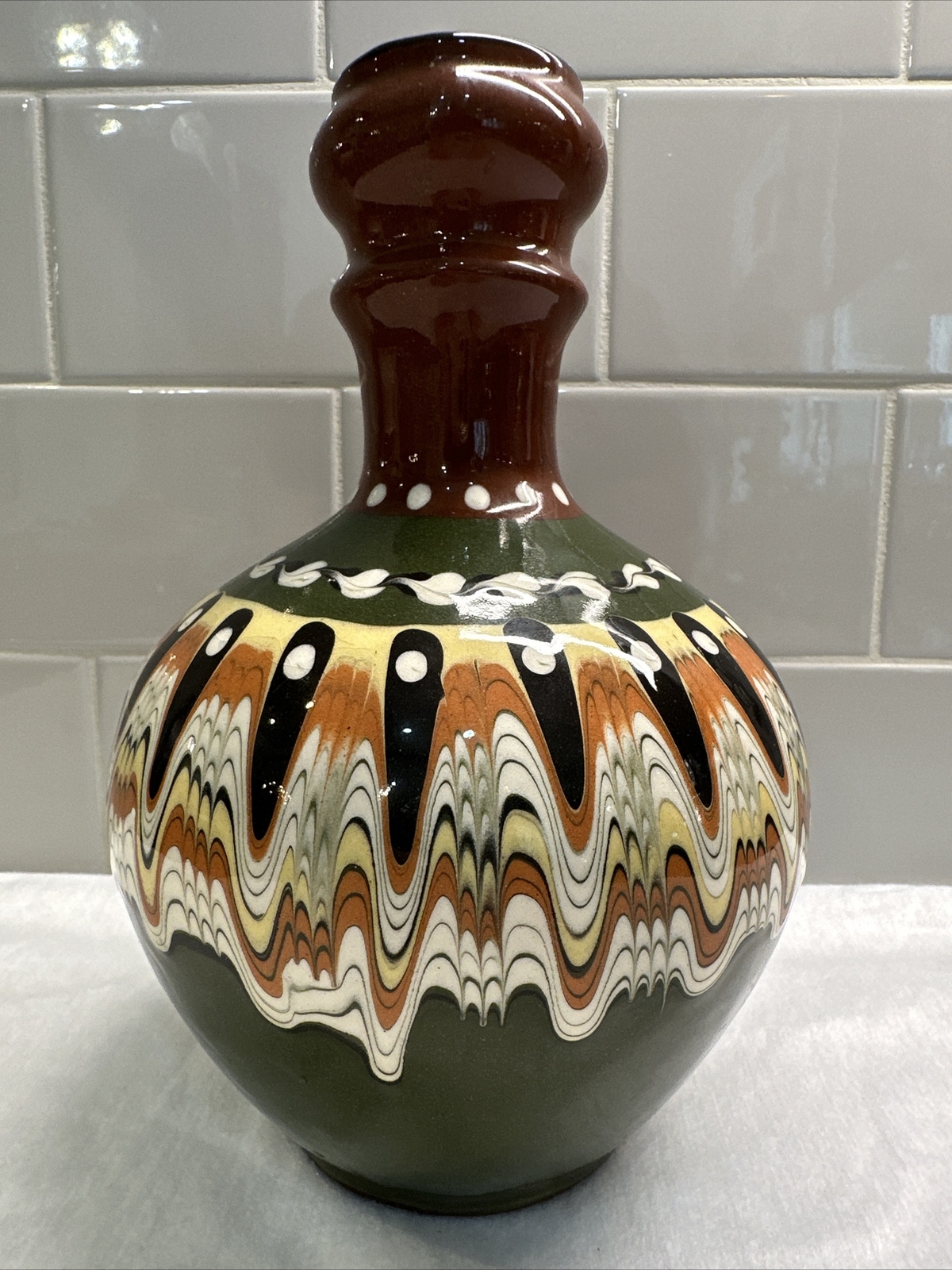 Troyan Bulgaria Pottery Terracotta Pitcher, 7” Tall, Handmade, PO ...