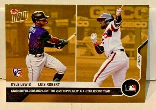 Kyle Lewis / Luis Robert 2020 Topps Now All-Star Rookie Team Gold BONUS ...