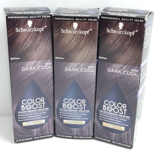 3 - SCHWARZKOPF COLOR BOOST - DARK COOL - 1.0 OZ. EACH BOX | eBay