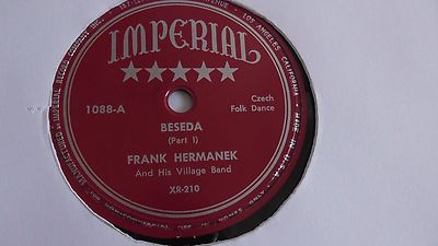 Frank Hermanek - 78rpm single 10-inch – Imperial #1088 Beseda | eBay