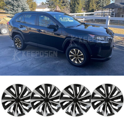 Set of 4 16" Hubcaps Wheel Covers Snap On Full Hub Caps For Toyota RAV4 ...