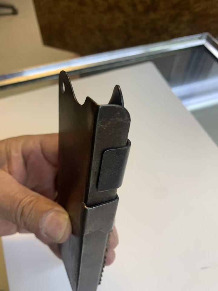 ANTIQUE HAND SET TYPE COMPOSING STICK LETTERPRESS- (Only Letters=TOM ...