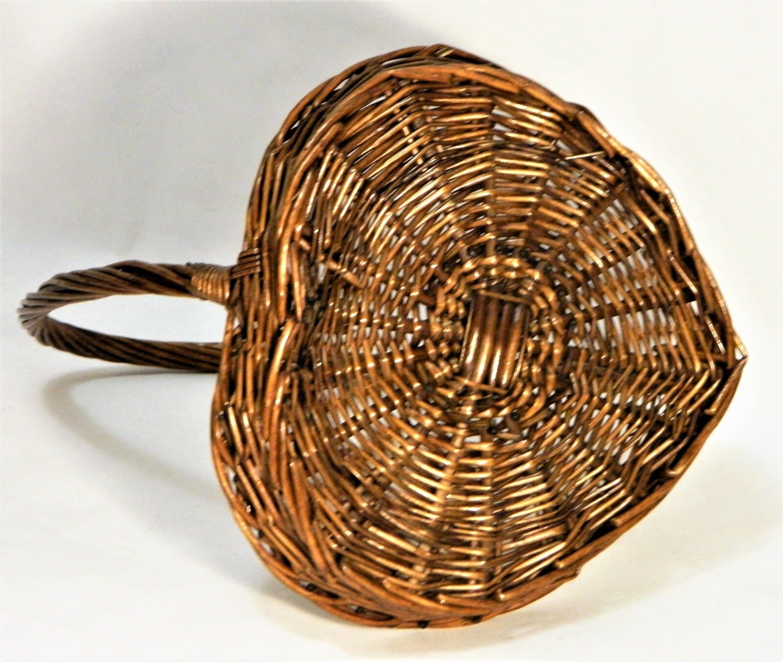 Heart Shape Wicker Basket Tray Woven Rattan with Handle | eBay