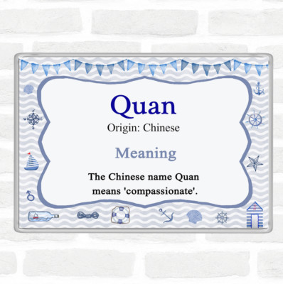 Quan Name Meaning Jumbo Fridge Magnet Nautical | eBay