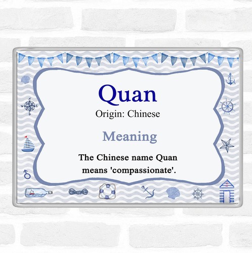 Quan Name Meaning Jumbo Fridge Magnet Nautical | eBay
