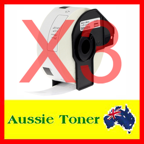 3x DK11201 DK-11201 Compatible Brother Roll 29 x 90mm Standard Address ...