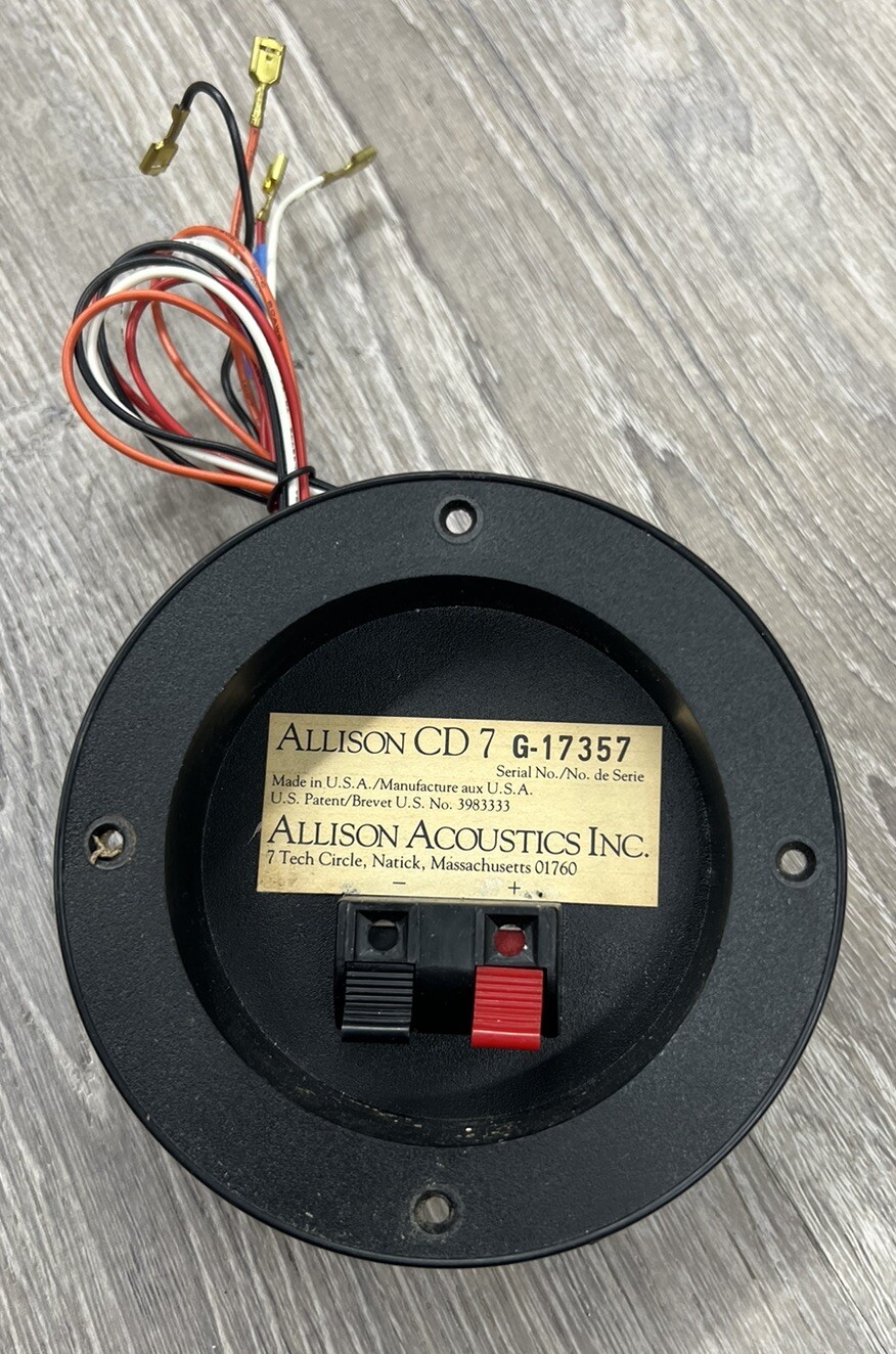 ALLISON ACOUSTICS CD 7 two-way speaker crossover network -Original | eBay