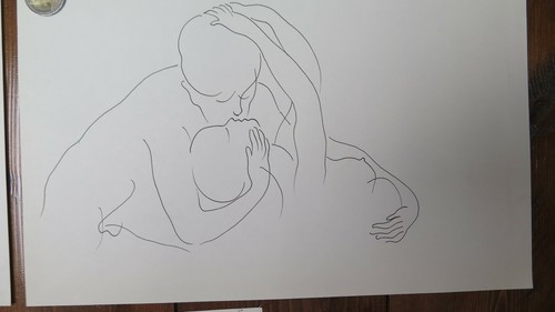 5 Drawings The Kiss Lovers Old Drawing Sketch Pen Paper P28.9 | eBay UK