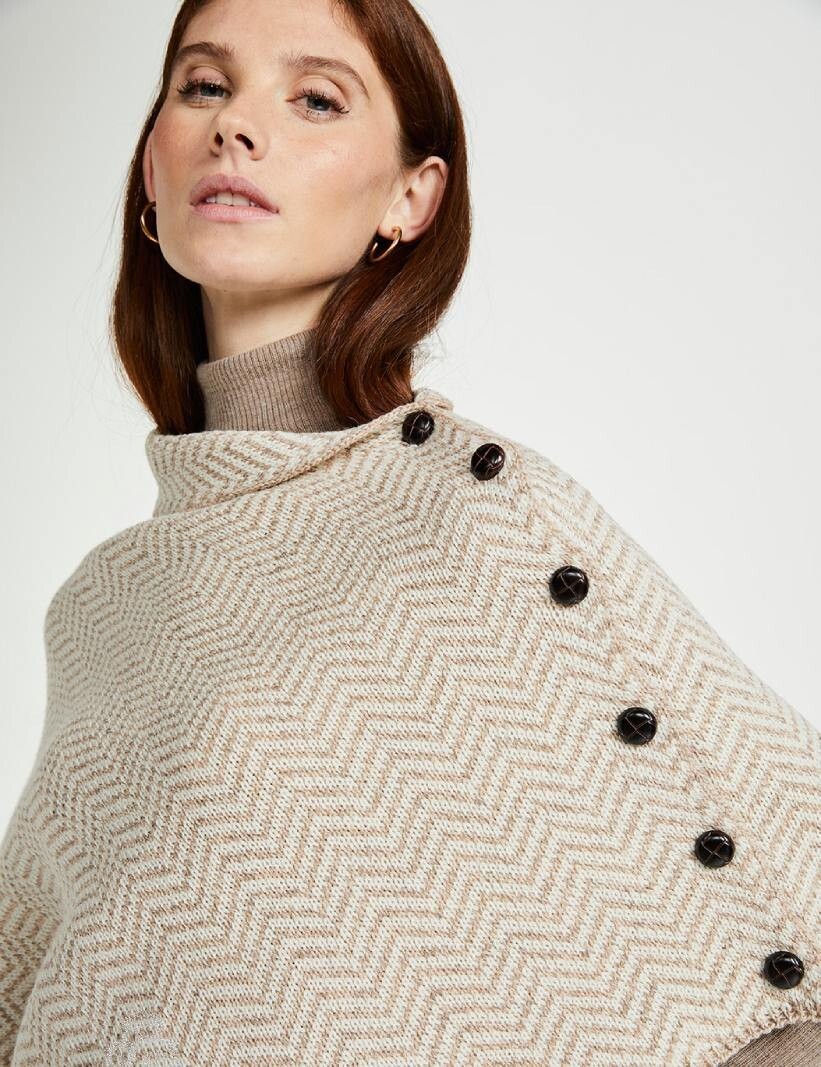 Women’s Irish Wool Wicker Herringbone Buttoned Cape (B814-405) | eBay