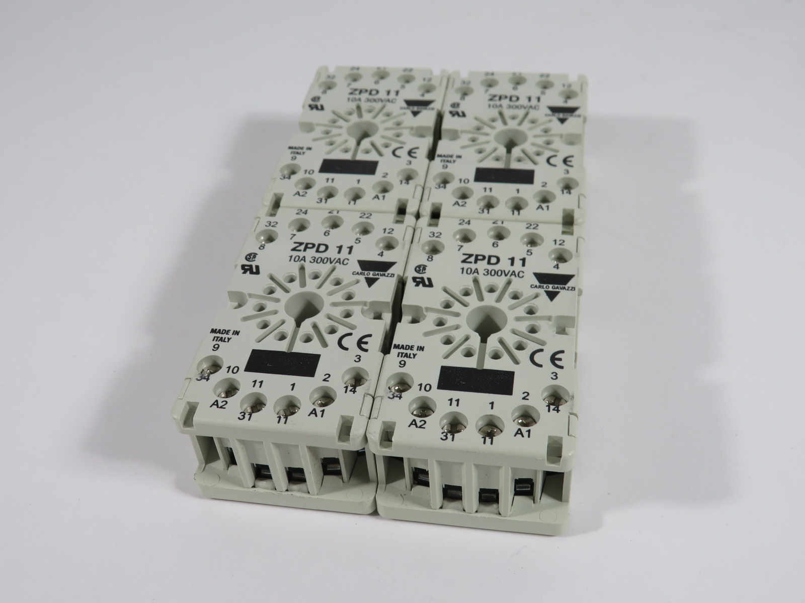 Carlo Gavazzi ZPD11/1 Relay Socket 10A 300V 11-Pin 4-Pack NEW | eBay