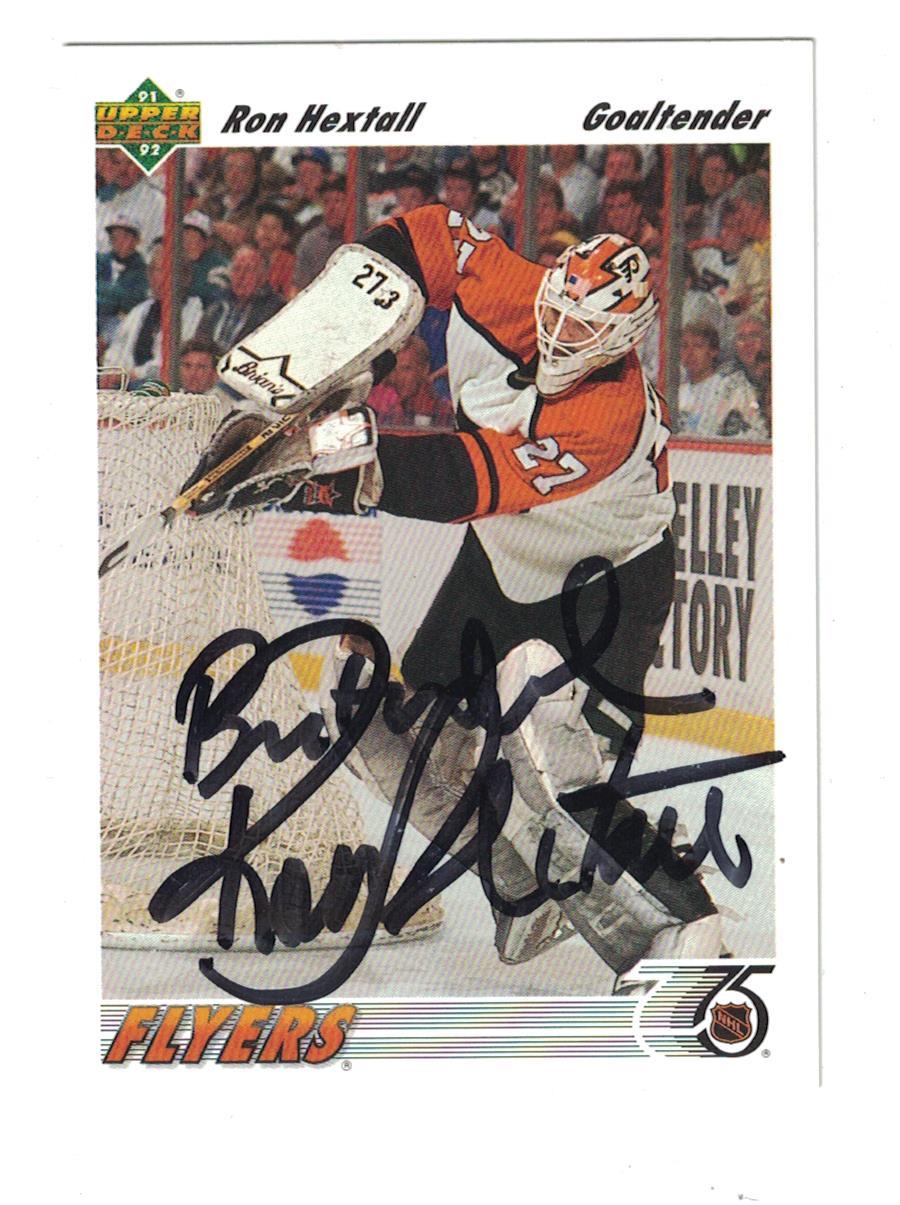 RON HEXTALL Autographed 1991-92 Upper Deck Hockey card Signed ...