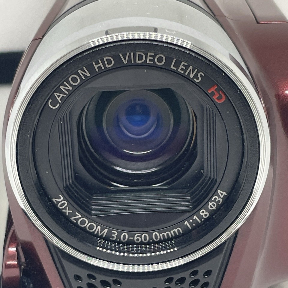 【MINT】 Canon iVIS HF R21 HD Video Camera Camcorder Red w/ Box tested ...