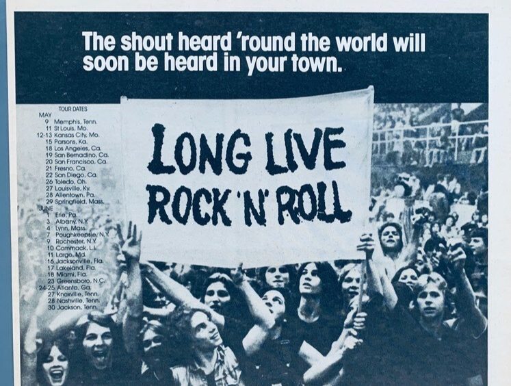 RAINBOW RITCHIE BLACKMORE 1978 original POSTER ADVERT LONG LIVE ROCK 'N ...