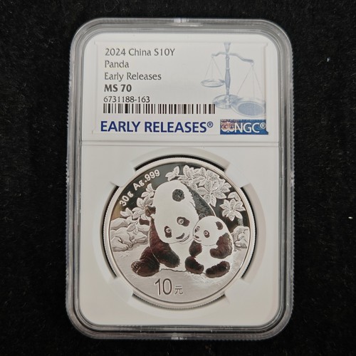 Early Releases - 2024 Chian 10 Yuan 30 g Panda Silver Coin NGC MS70 | eBay