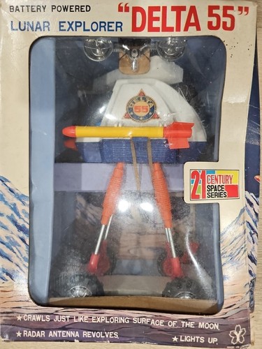 VINTAGE YONEZAWA BATTERY OPEN BOX OPERATED DELTA 55 LUNAR EXPLORER ...