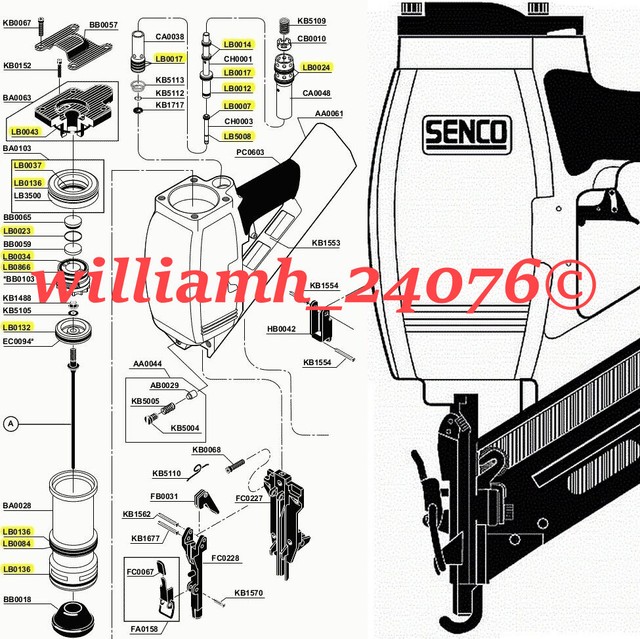 SENCO Model SN70 Framing Nailer Nail Gun for sale online | eBay