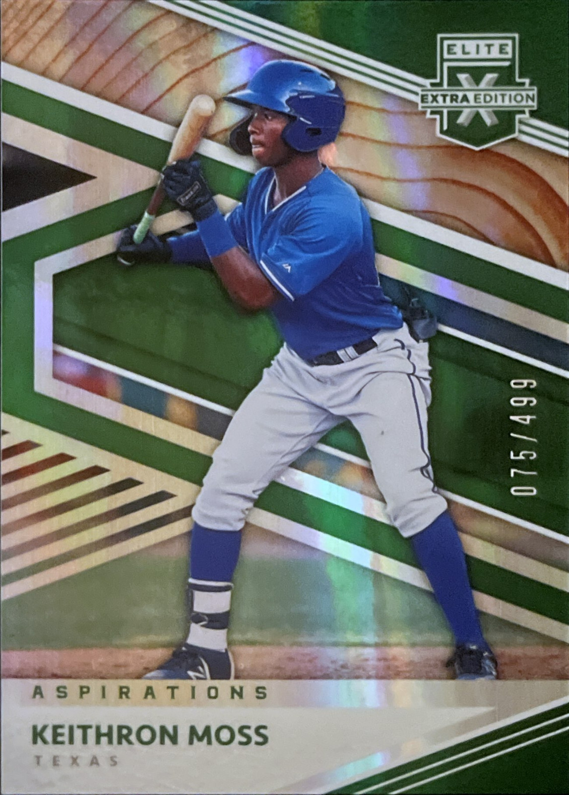 2020 Panini Elite Extra Edition Green 75/499 SP #154 Keithron Moss ...