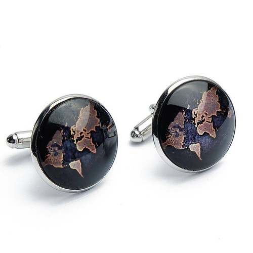 Cufflinks - World Map Brown | eBay