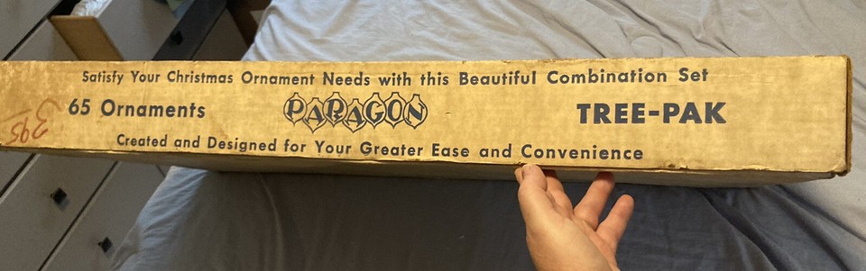 Vtg Paragon Tree Pak Christmas Tree Ornament Set Original Box RARE | eBay